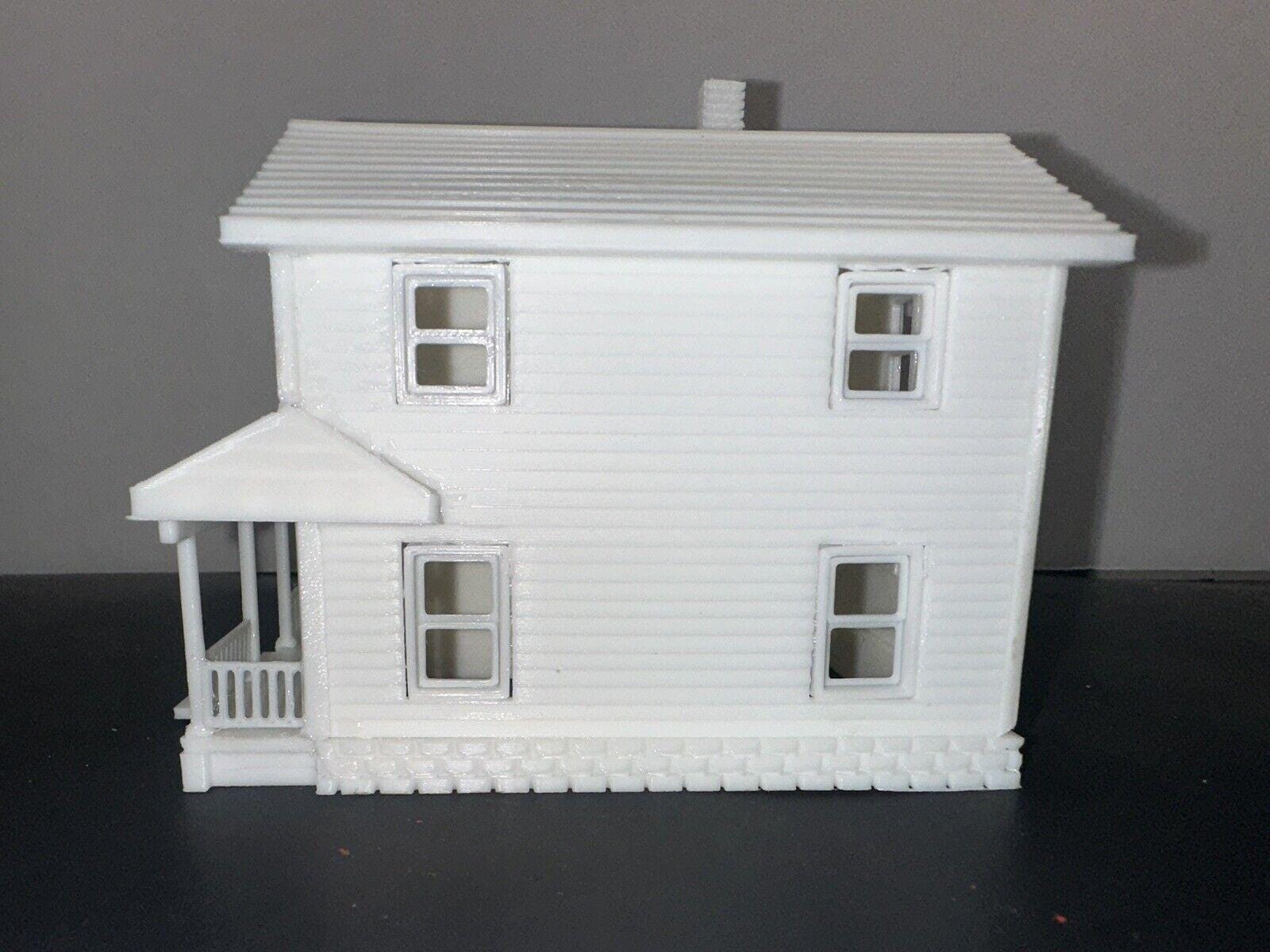 HO - Scale Modern Suburban Home 1:87 Farm House With Porch White Highly ...