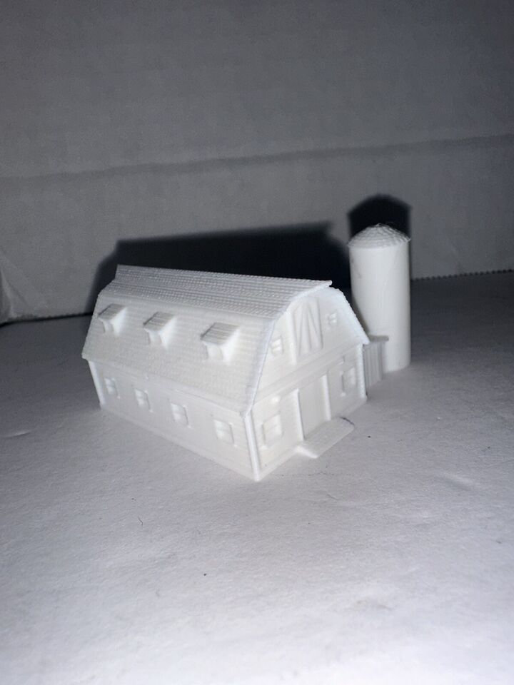 N Scale Barn / Farm Storage Shop Building 1:160 Train Layout Scenery ...