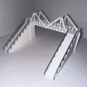 N - Scale Pedestrian Bridge / Walkway for Double Tracks! 1:160 Detailed ...