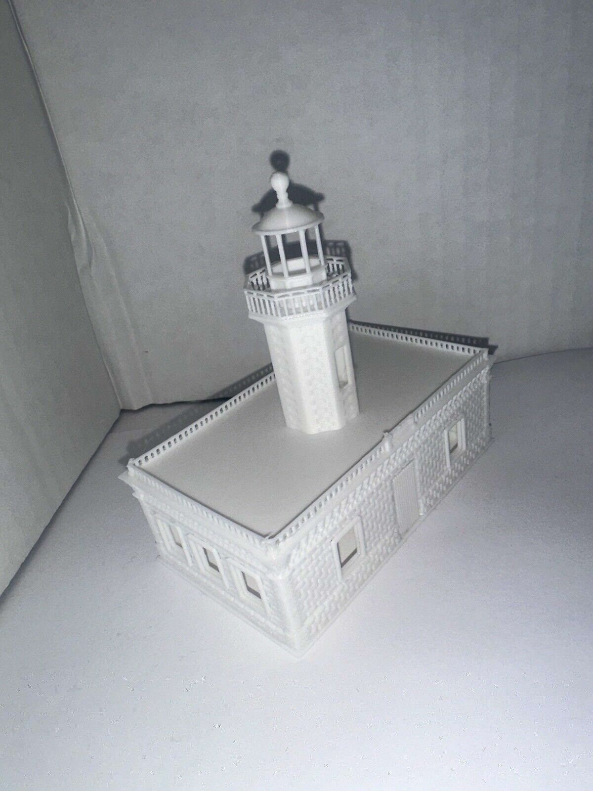 N Scale Lighthouse Nautical Classic Building 1:160 High Detail White ...