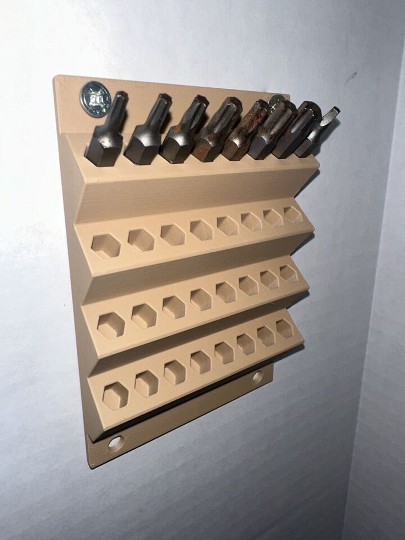 Hex Bit Holder / Organizer 1/4 Inch Hex Impact Bit Wall Mounted Storage ...