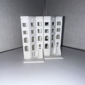 Z - Scale Townhouse (2 Pack) City Buildings 1:220 White Unpainted Urban ...