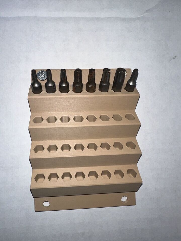 Hex Bit Holder / Organizer 1/4 Inch Hex Impact Bit Wall Mounted Storage ...