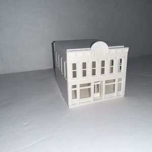 N Scale Bank / Financial Building White Detailed Model 1:160 Scale Two ...