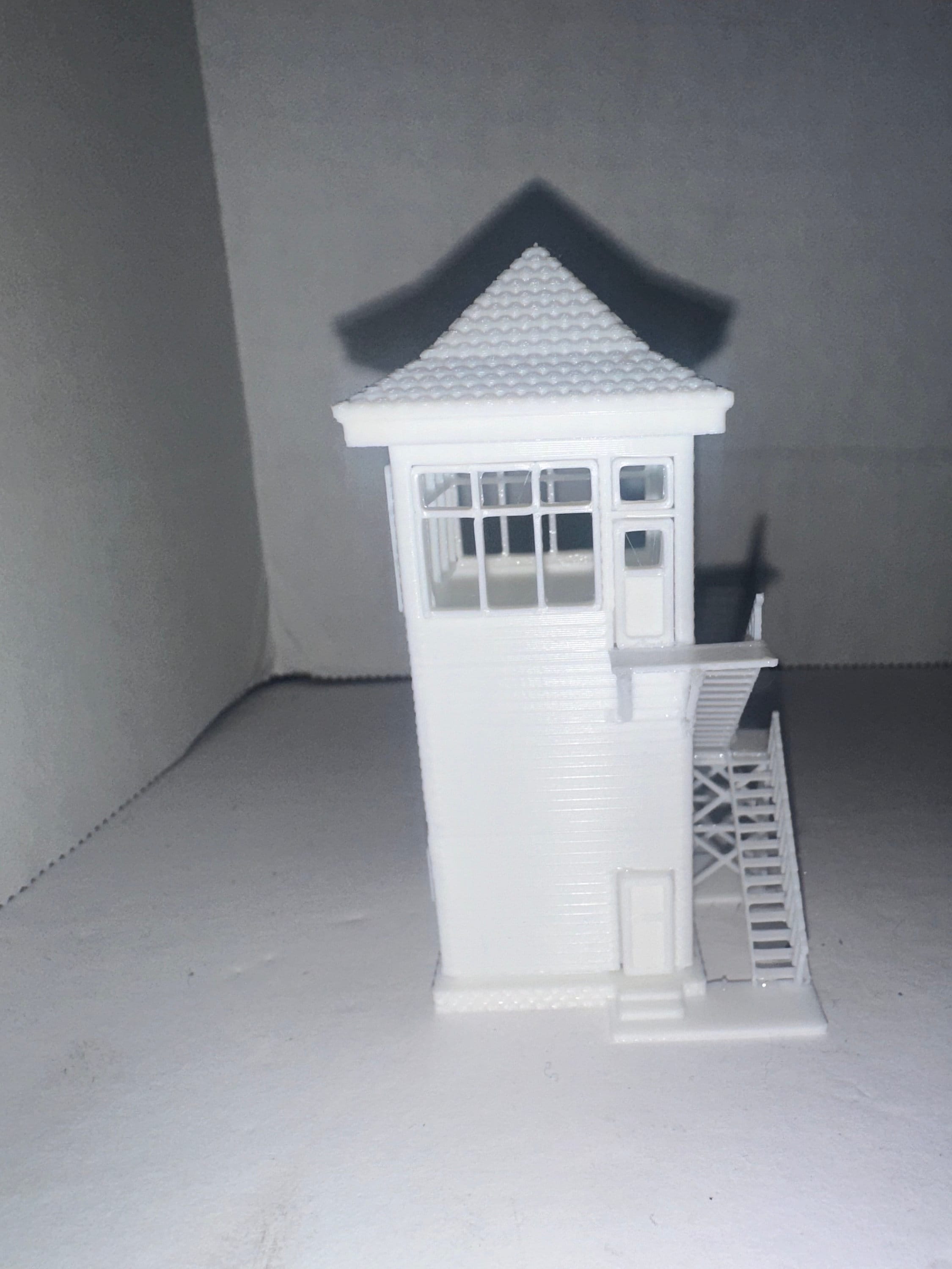N - Scale Train Signal Tower / Railyard Control Building 1:160 Detailed ...