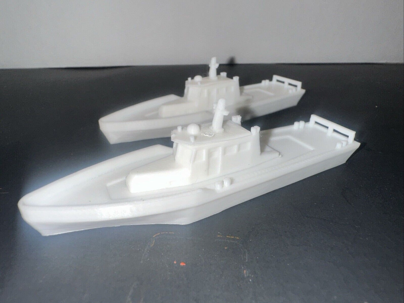 N - Scale Boat (2-pack) Detailed 1:160 Speedboat / Fishing Boat White ...