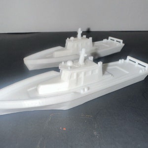 N - Scale Boat (2-pack) Detailed 1:160 Speedboat / Fishing Boat White ...