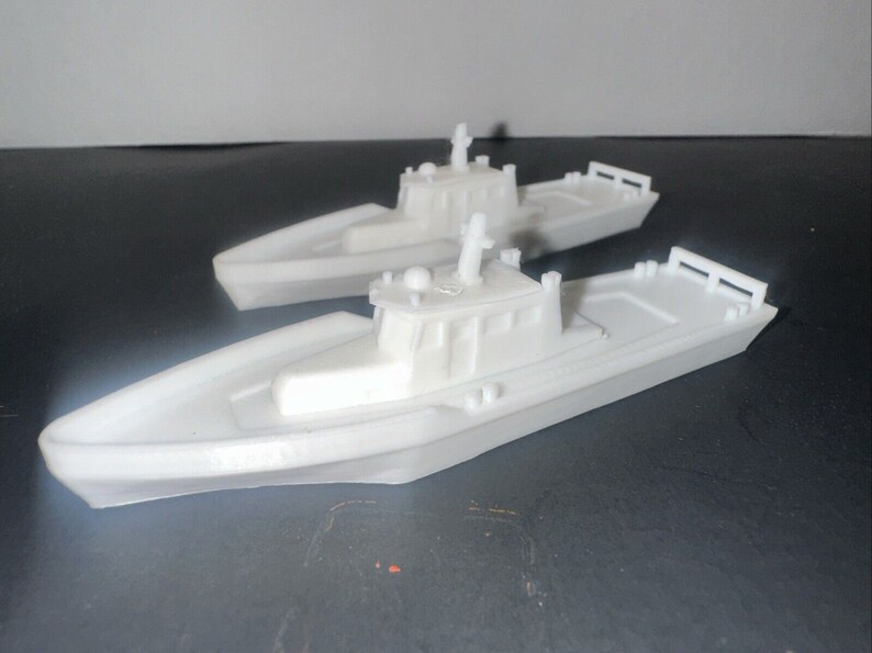 N - Scale Boat (2-pack) Detailed 1:160 Speedboat / Fishing Boat White ...