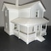 HO - Scale Modern Suburban Home 1:87 Farm House With Porch White Highly ...