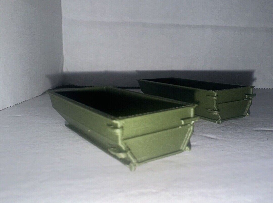 HO Scale Roll off Construction Dumpsters Industrial Business Military 1 ...