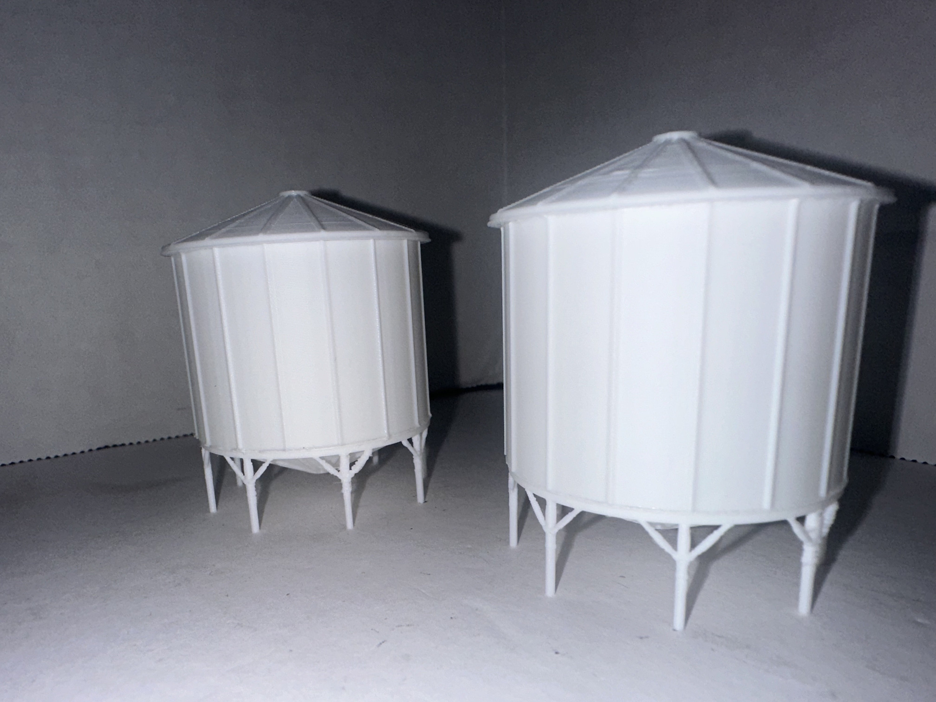 N Scale Grain Bin Dryer / Farm Silo 2-pack Detailed Model 1:160 Train ...