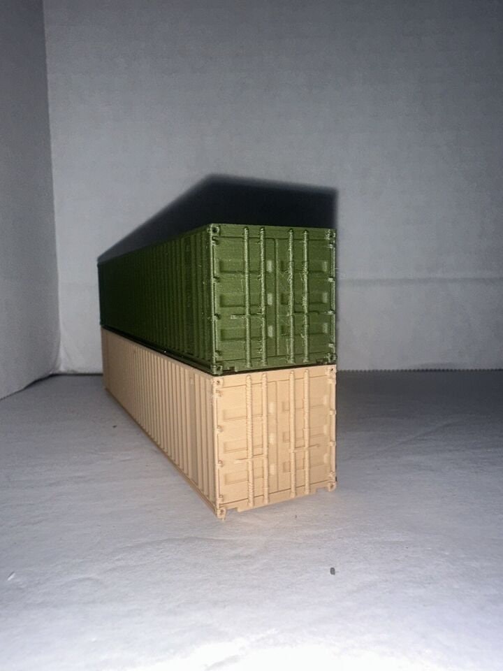 HO Scale Army / Military Shipping Containers 40' High Detail 1:87 (2 ...