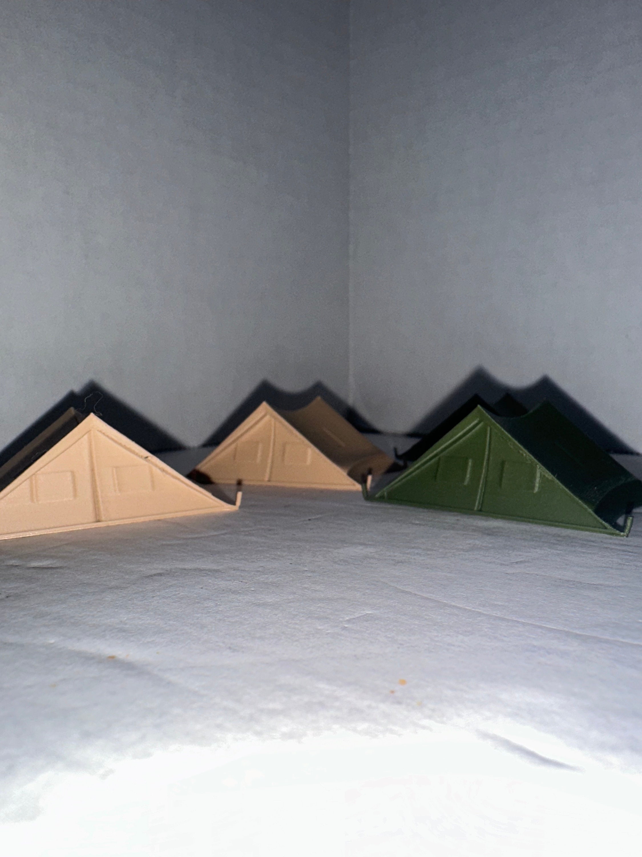 HO Scale Camping Tents 4-pack Army / Military Colors 1:87 Camp Scenery ...