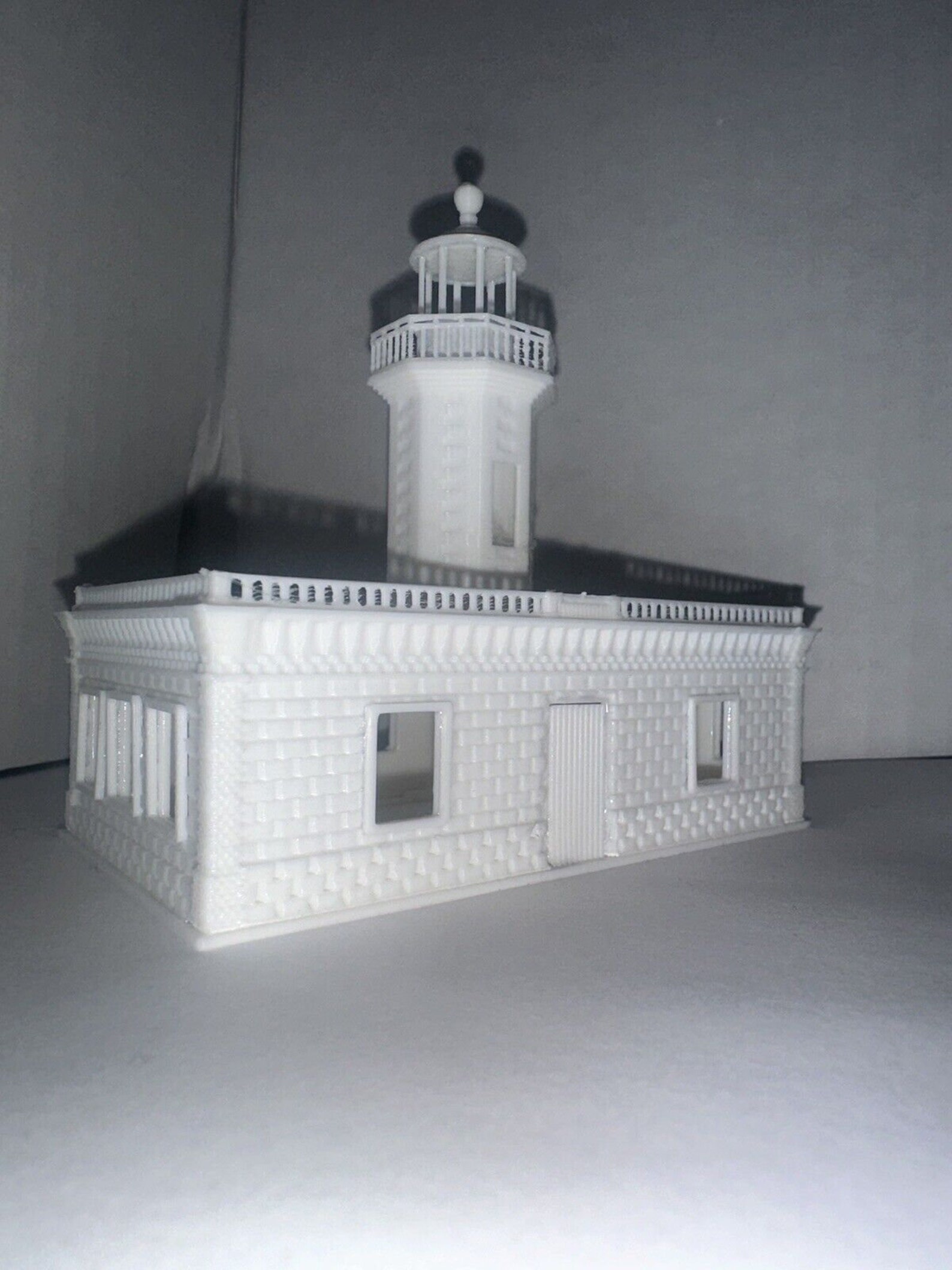 N Scale Lighthouse Nautical Classic Building 1:160 High Detail White ...