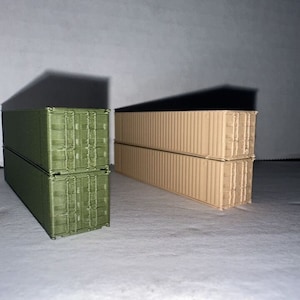 N - Scale Army US Military Shipping Containers High Detail 1:160 40' (4 ...