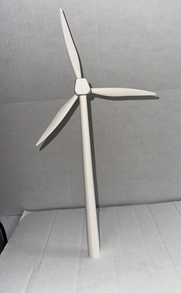 HO Scale Wind Turbine / Modern Windmill Generator White Detailed Model ...