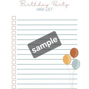 Birthday Planning Bundle Printable Download Digital - Etsy