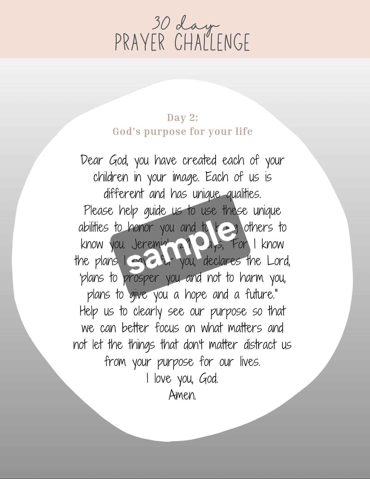 30 Day Prayer Challenge Digital Download Printable - Etsy