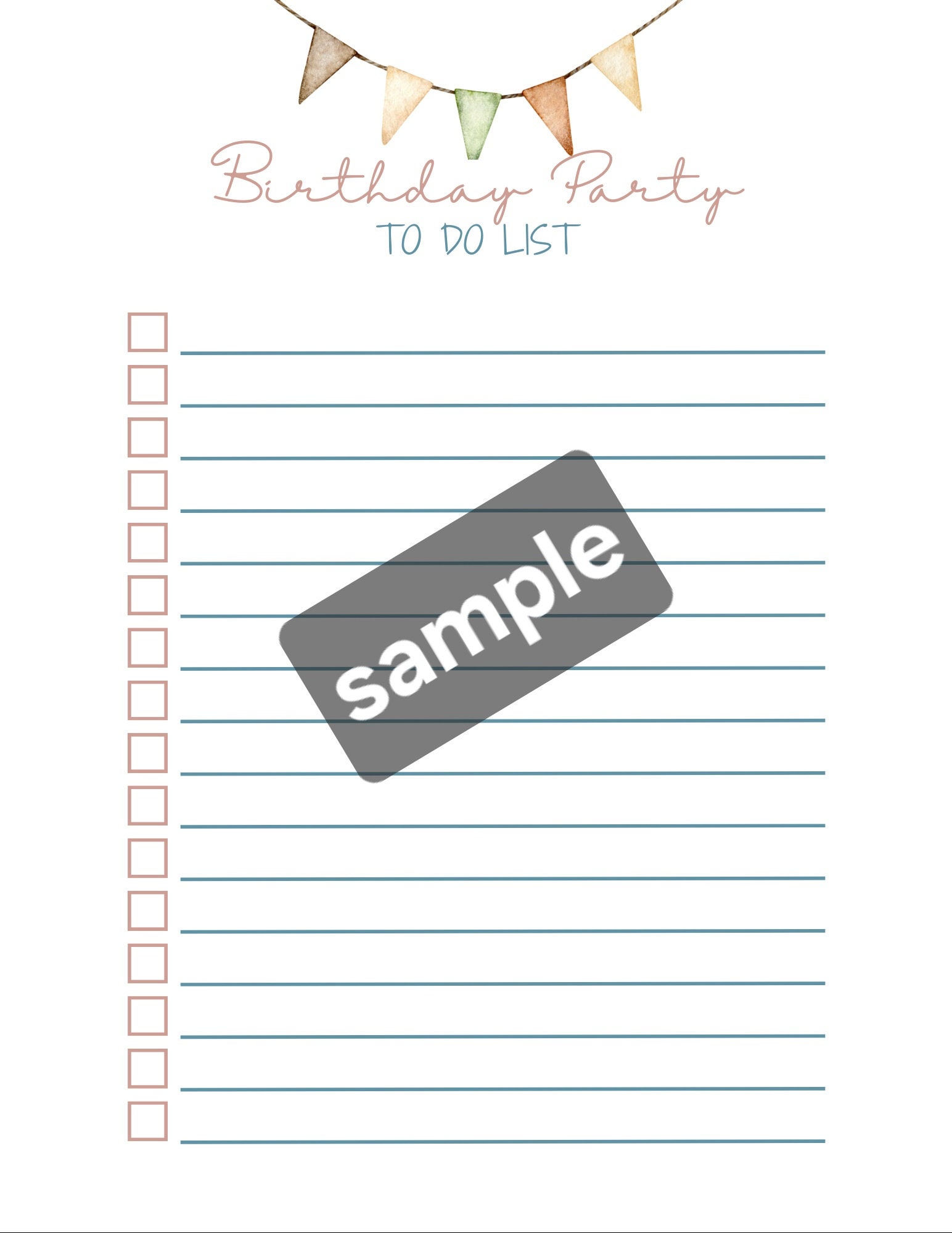 Birthday Planning Bundle Printable Download Digital - Etsy