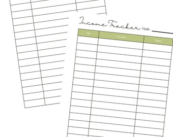 Monthly Income and Expense Tracker Instant Download PDF or Ipad/table ...
