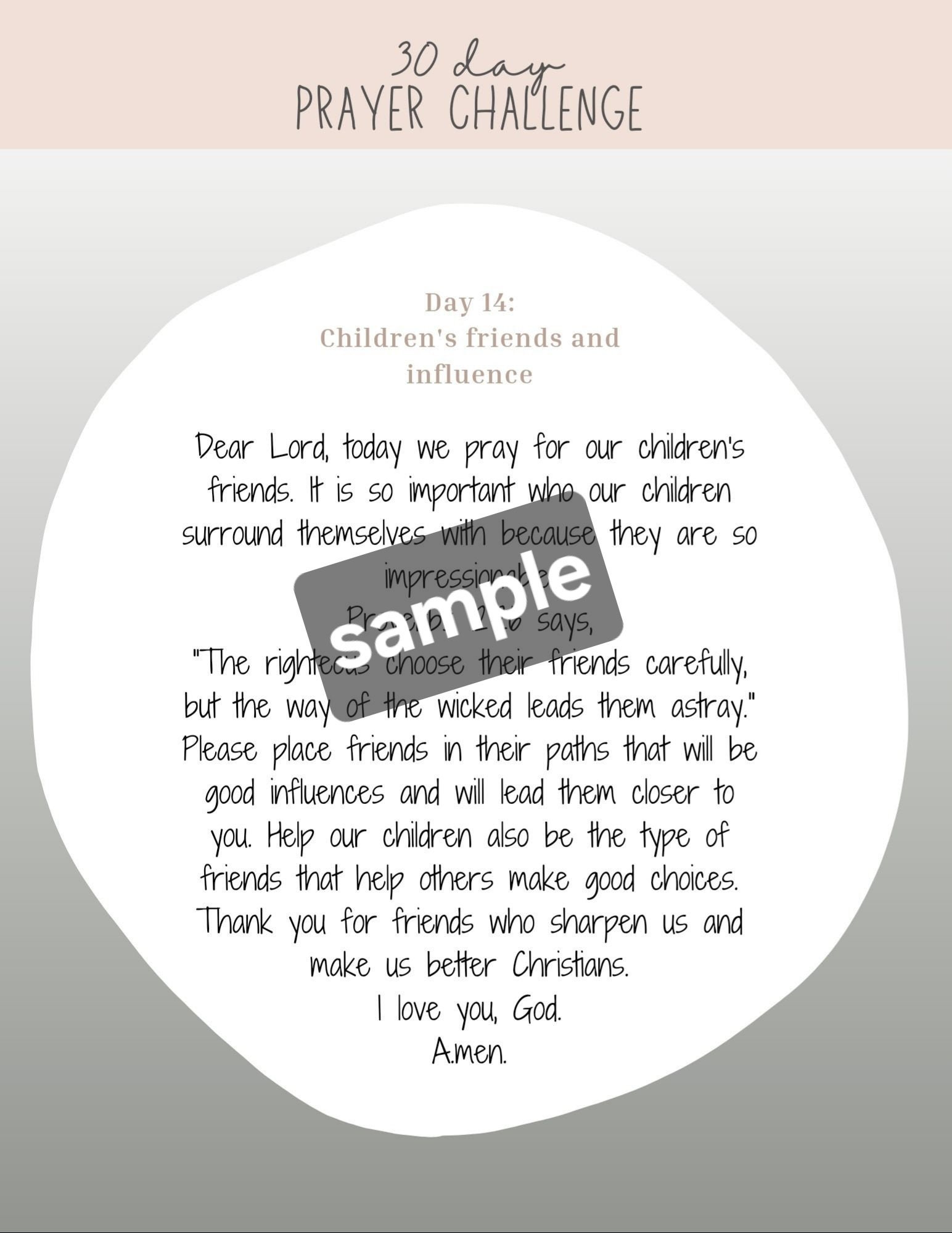 30 Day Prayer Challenge Digital Download Printable - Etsy