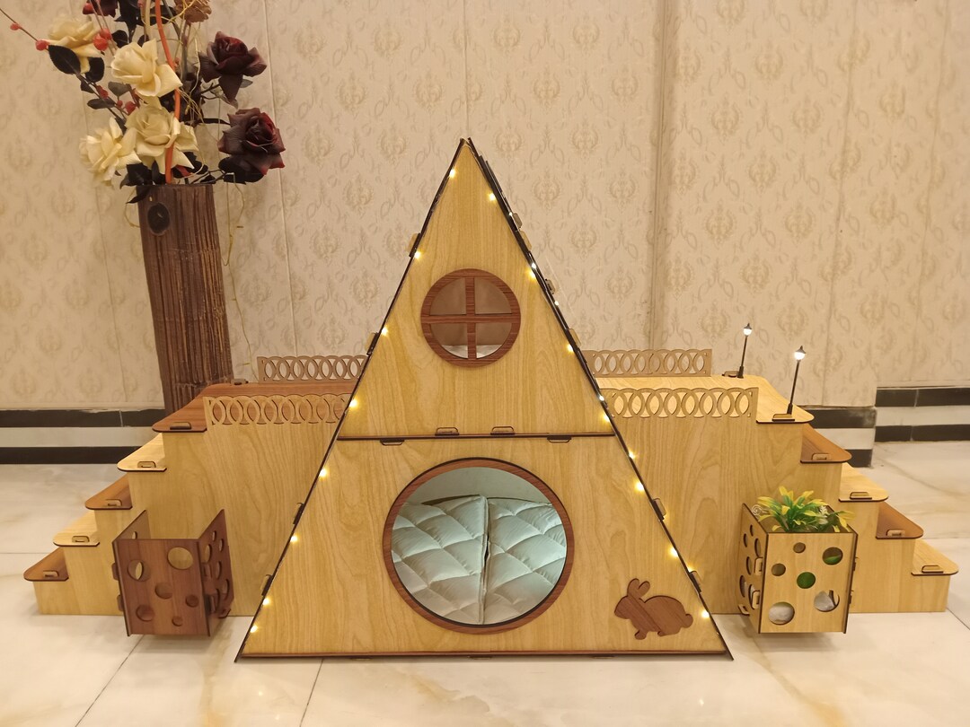 Modern Rabbit House, Indoor Rabbit Castle, Extra Large Rabbit House ...