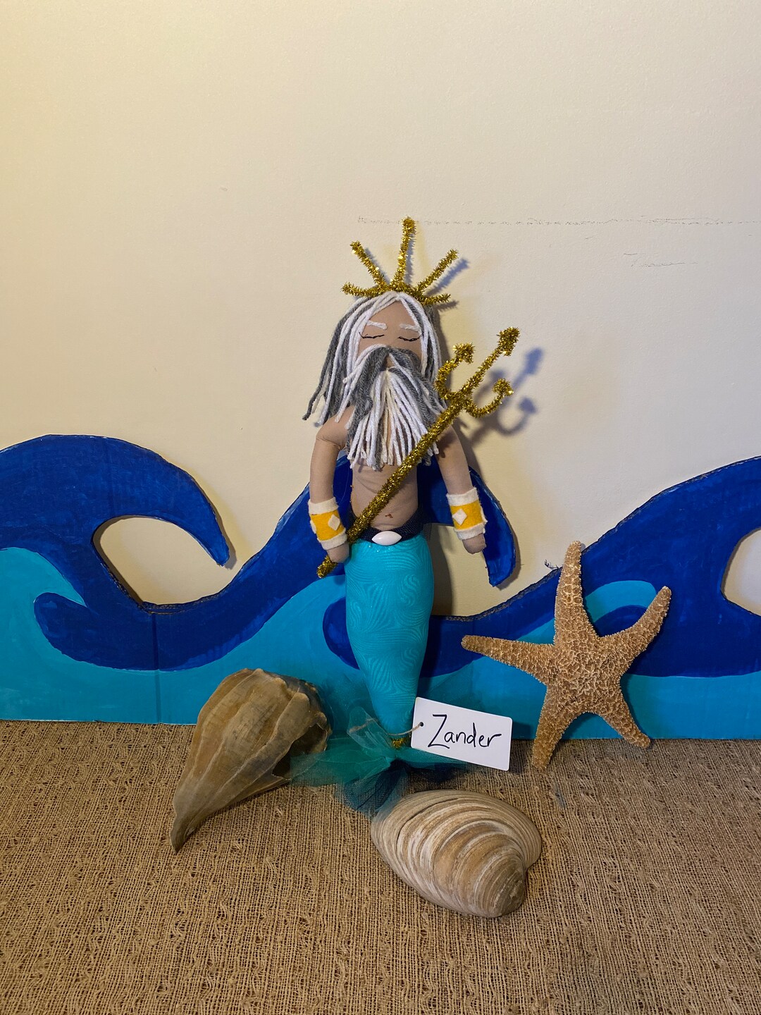 Handmade Merman Doll Unique Beach - Etsy