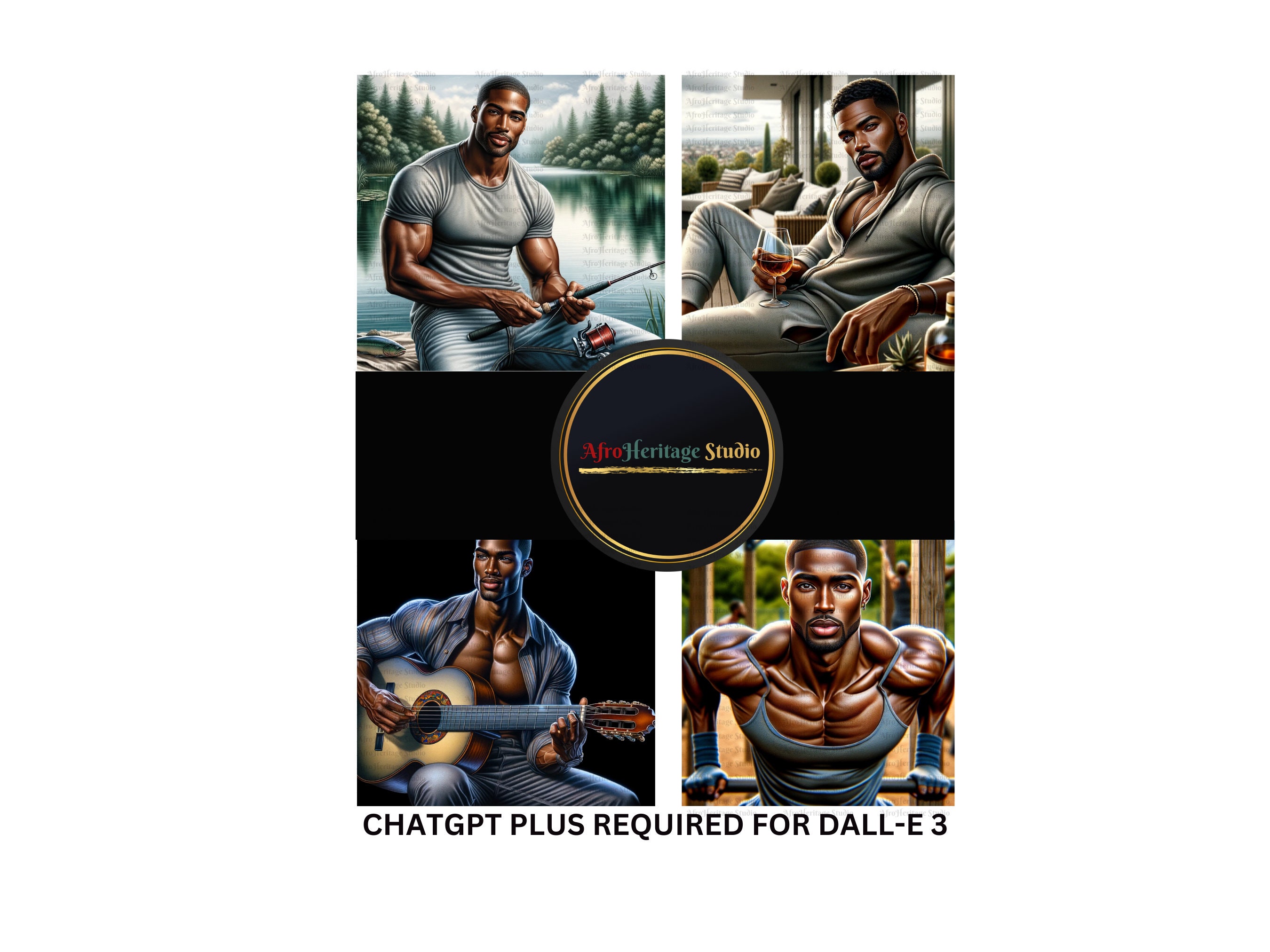 Mr. Fit and Fine Sexy Black Men, AI Prompt Guide, Chatgpt, DALL-E ...