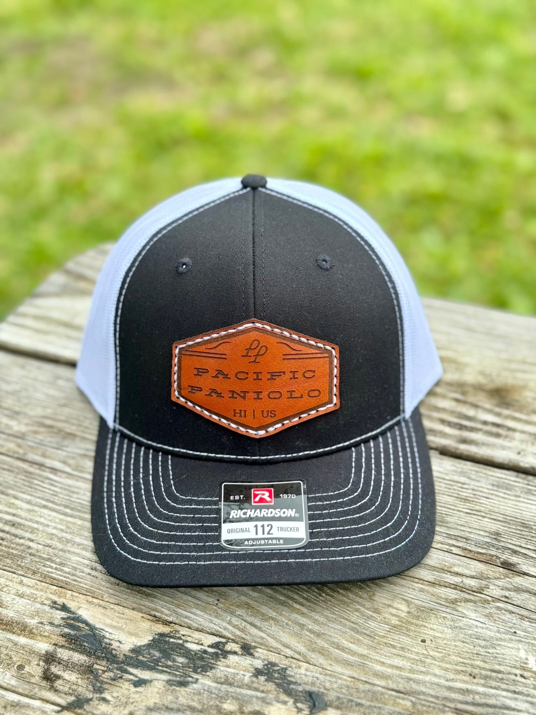 Pacific Paniolo Hexagon Leather Patch Hat | Snapback - Etsy