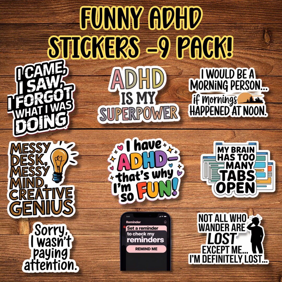 ADHD Planner Stickers for Your Calendar, Laptops,water Bottles or ...
