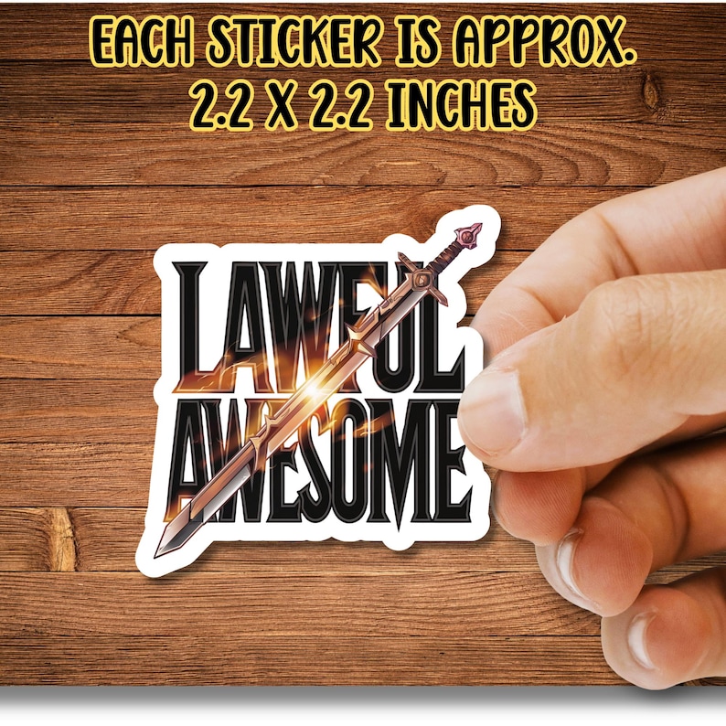 Funny Paladin Dnd Sticker, Water Resistant Vinyl, Set of 8 - Etsy