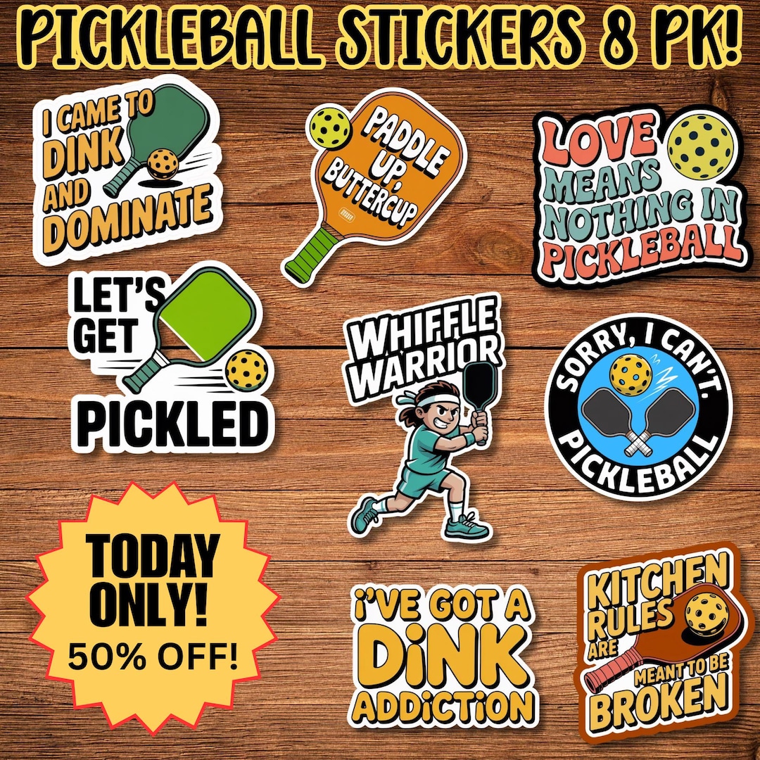 Funny Pickleball Stickers Set Pickleball Player Gift Team Gift Coach ...