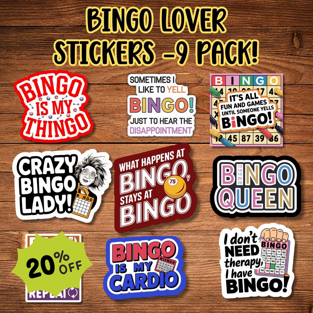 Bingo Stickers for Bingo Lovers Perfect for Your Water Bottle Laptop or ...