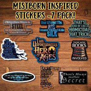 Mistborn Sticker Set of 9 for Your Laptop or Water Bottle Brandon ...