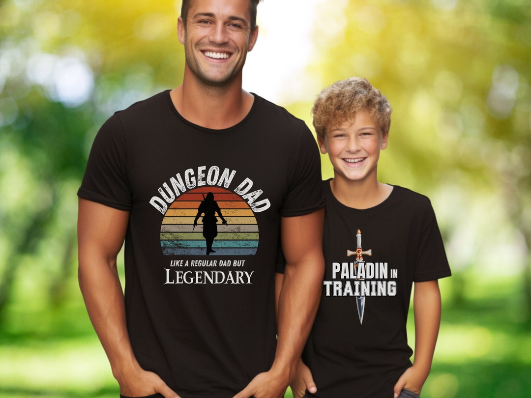 Dnd Dungeon Dad Shirt Fun TTRPG D&D Fathers Day Bday Xmas Gift Dungeons ...