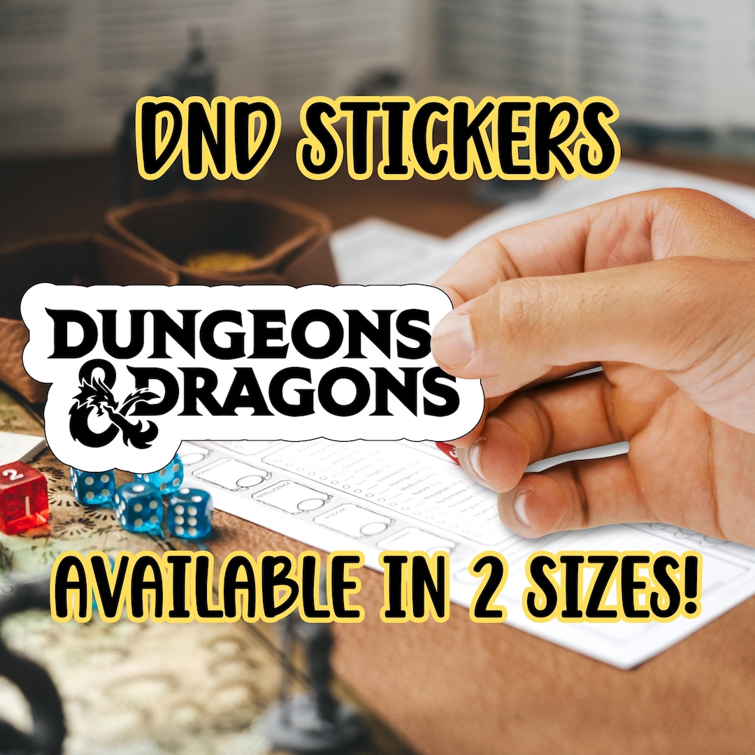 Dnd Logo Sticker, Dungeons and Dragons Sticker, Dnd Sticker, Party ...