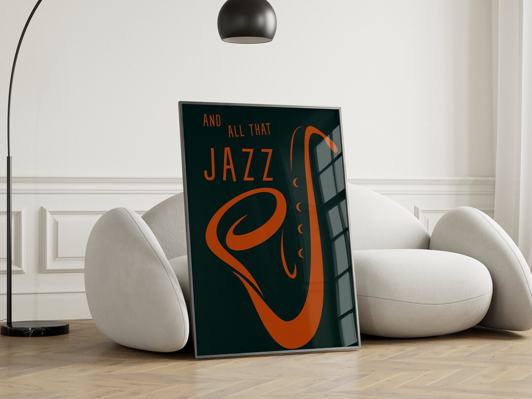 Vintage Jazz Poster, and All That Jazz Print, Vintage Colors Music ...