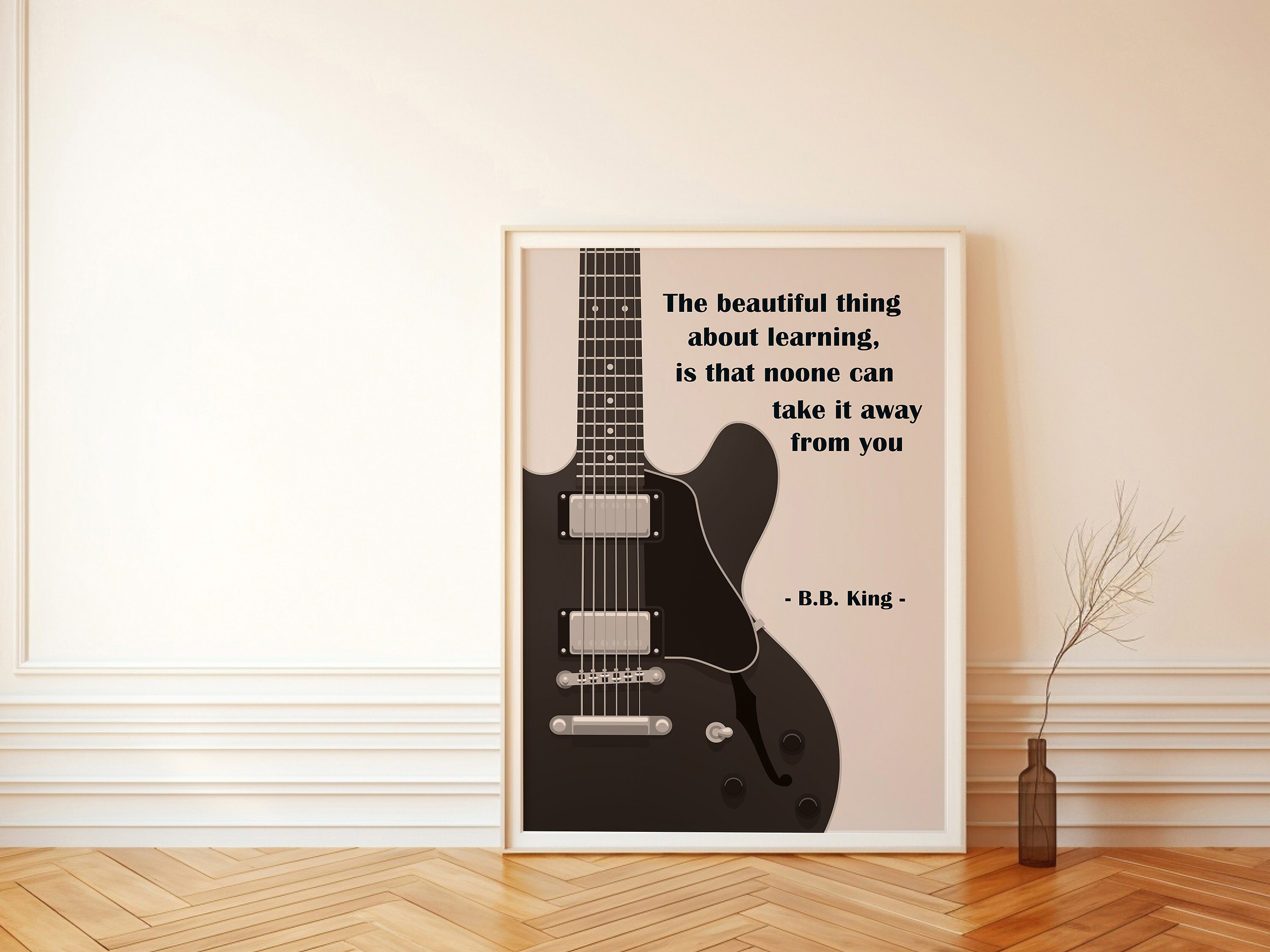 Guitar Inspirational Wall Art, Guitar Quote Poster, Guitarist Gift ...