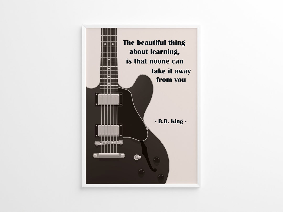 Guitar Inspirational Wall Art, Guitar Quote Poster, Guitarist Gift ...