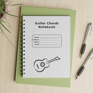 Guitar Blank Chords Notebook, Blank Chords Diagrams, Large Size Prints ...
