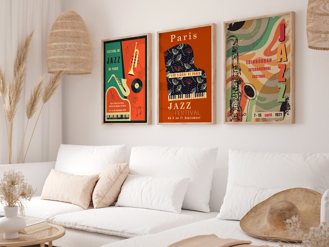 Retro Jazz Music Prints, Set of 3 (digital Download) - Etsy