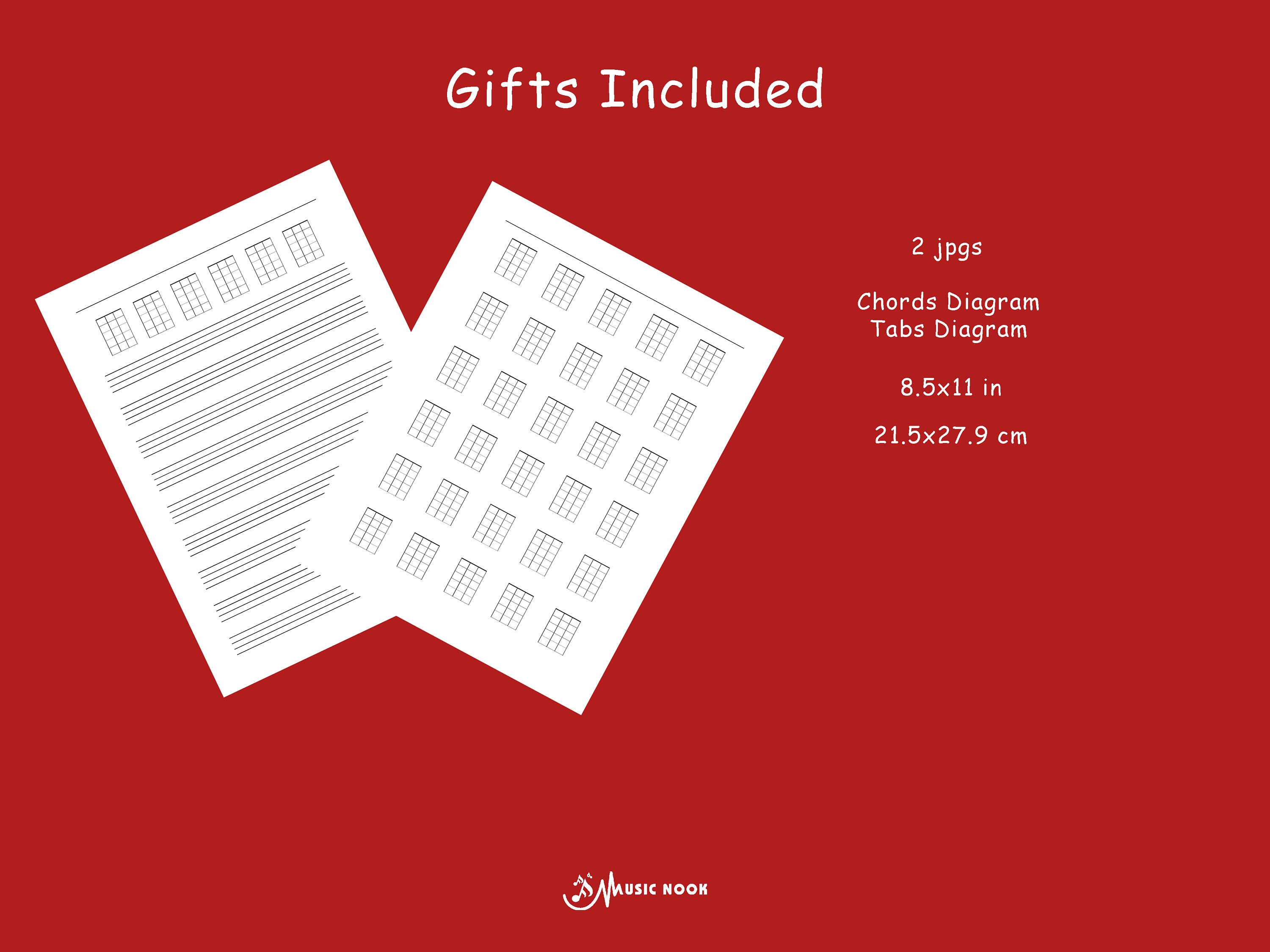 Bass Chords Poster, Gift Included-chords and Tabs Diagrams, Large ...