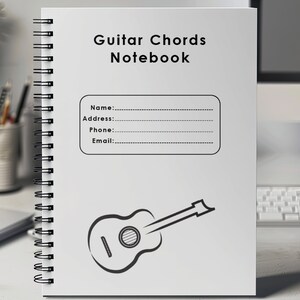 Guitar Blank Chords Notebook, Blank Chords Diagrams, Large Size Prints ...