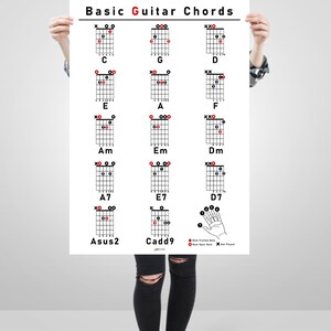 Beginner Guitar Theory Poster Set of 3, Guitar Bundle, Fretboard Chart ...