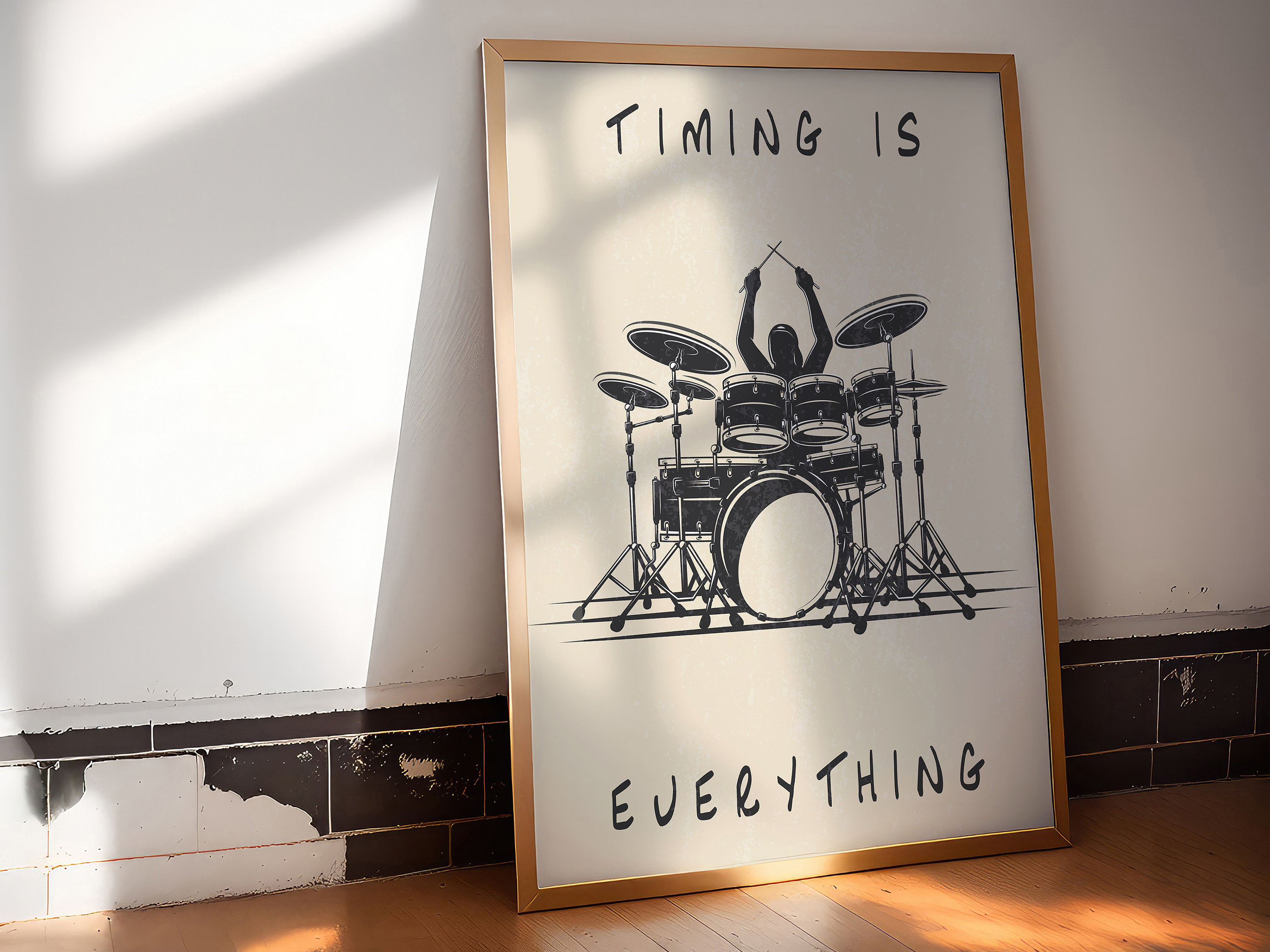 Drummer Poster, Inspirational Quote Print, Drums Quote Poster, Student ...