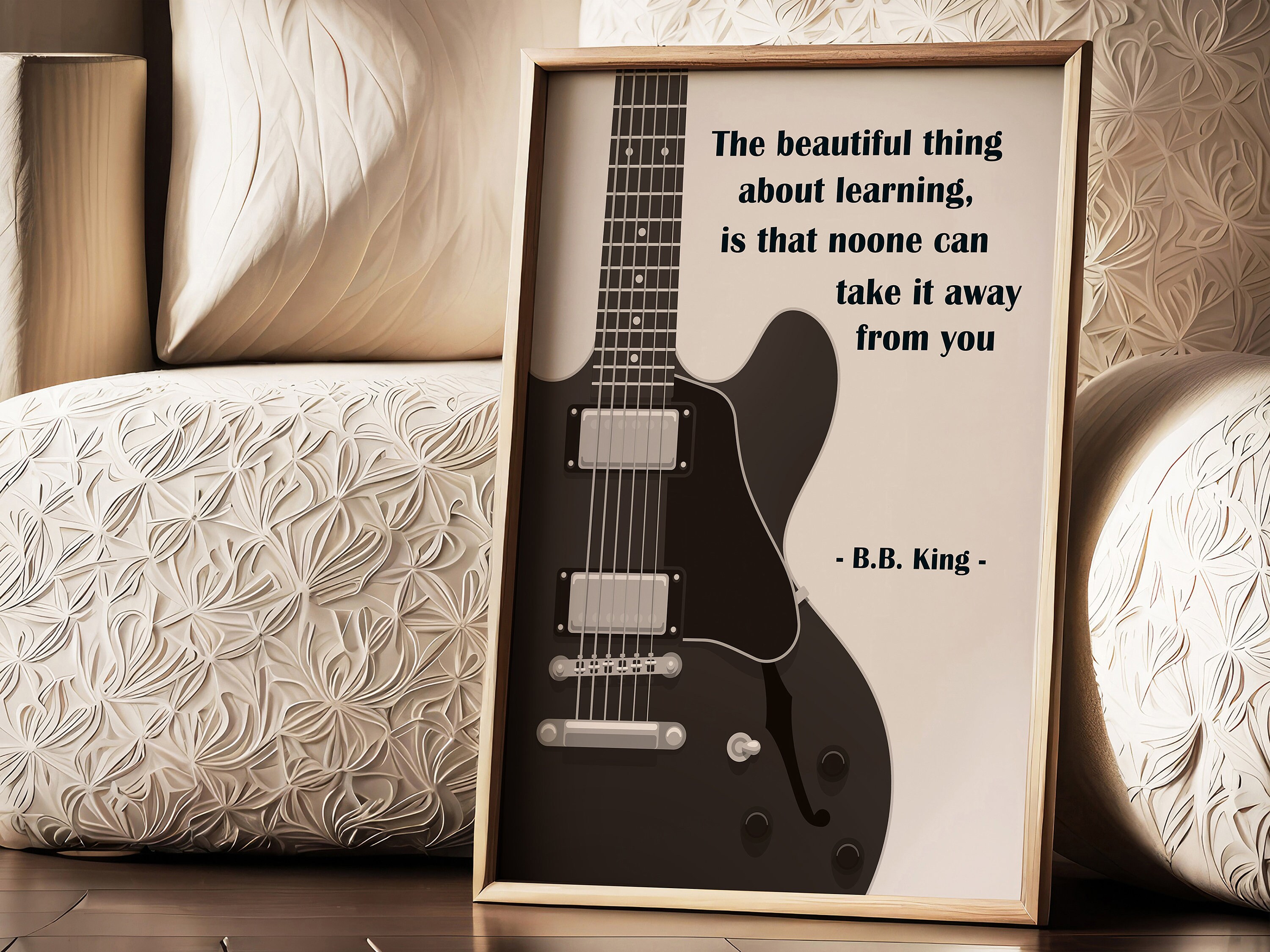 Guitar Inspirational Wall Art, Guitar Quote Poster, Guitarist Gift ...