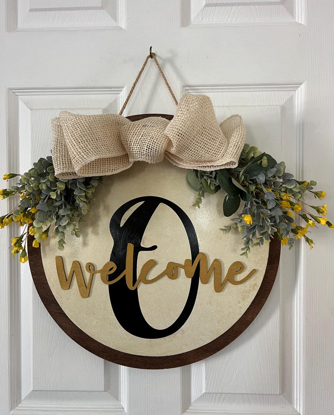 Monogrammed Personalized Welcome Sign Gift - Etsy