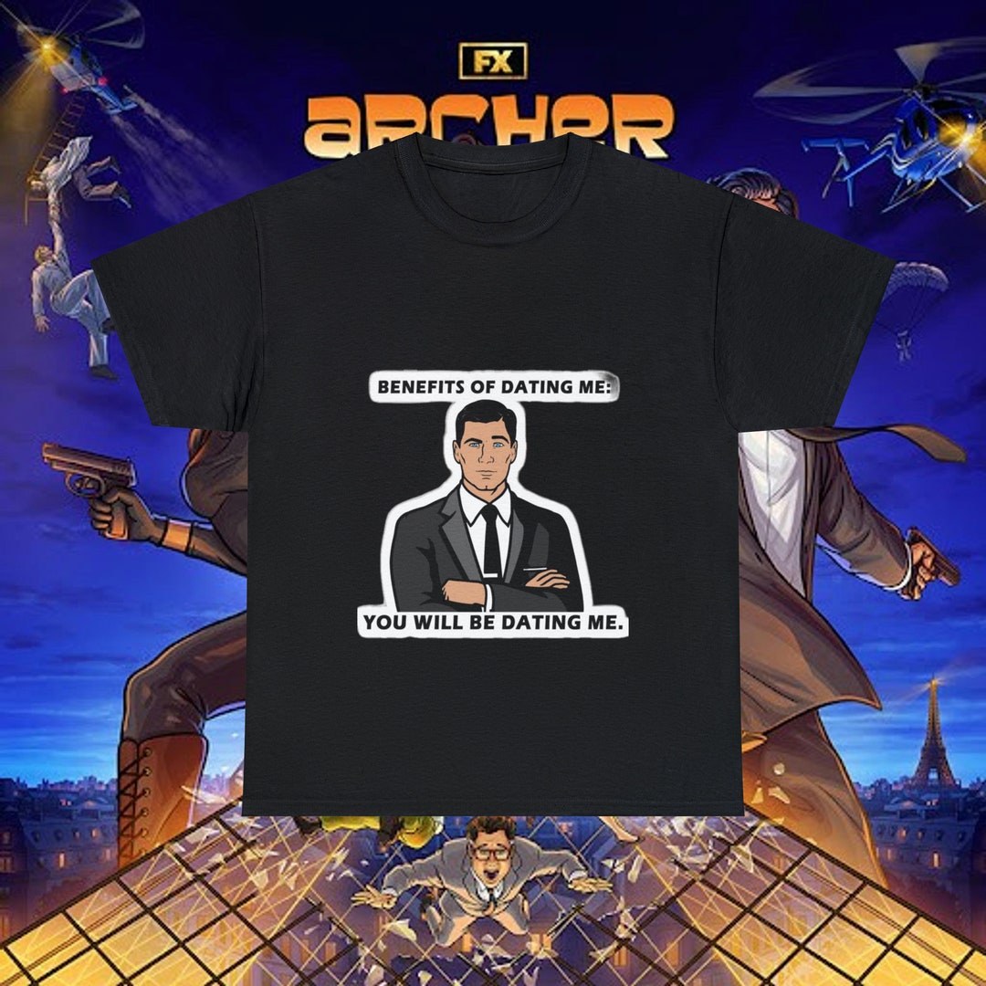 Archer Tvshow Character T-shirt, Sterling Archer, Cartoon Crewneck ...