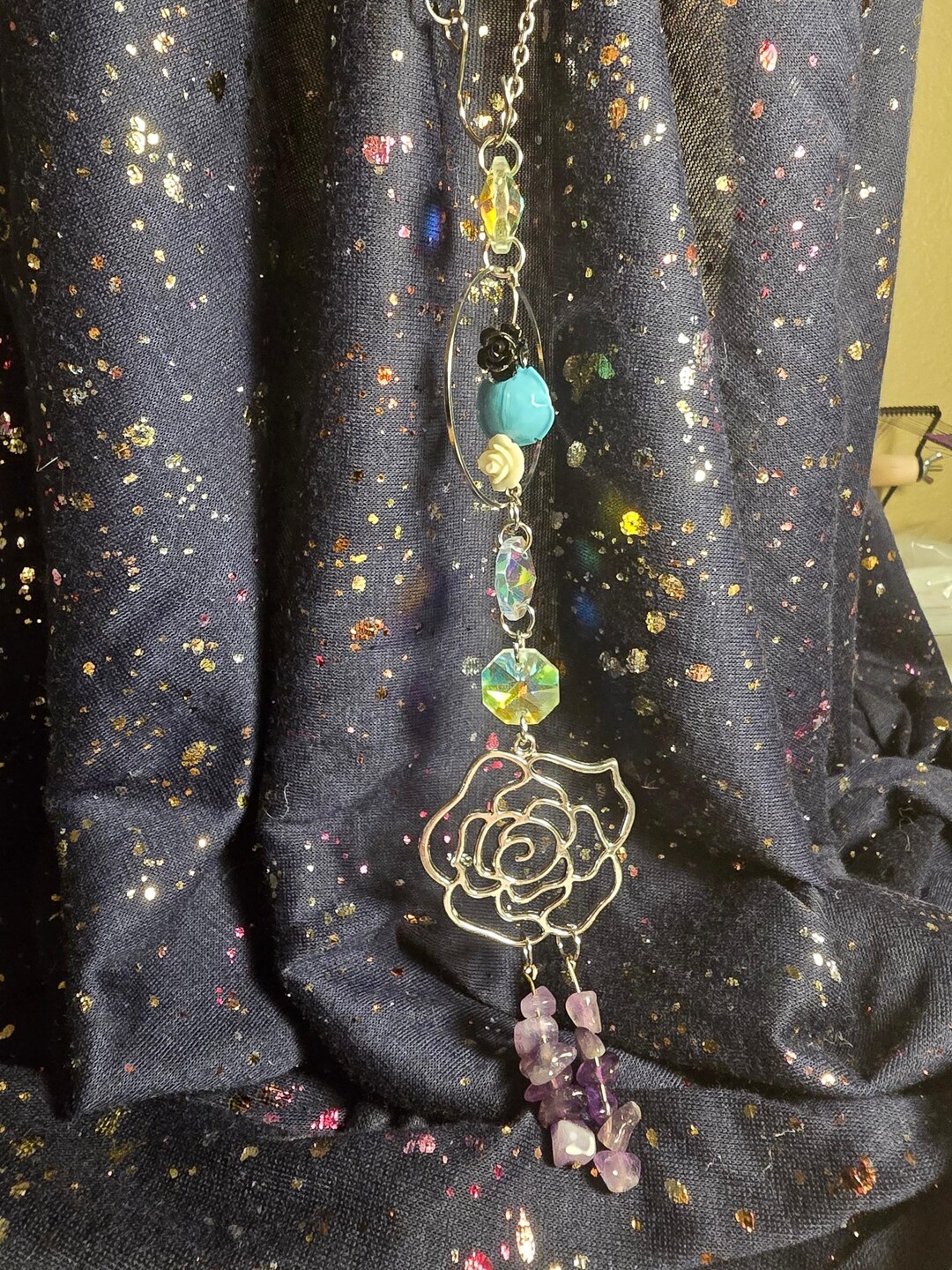 Rose Suncatcher: Blooming Window Charm - Etsy