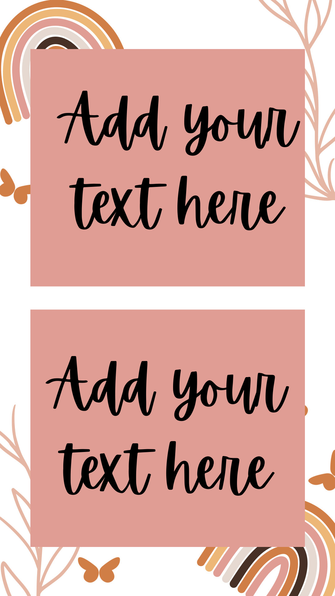 Editable Boho Background Template - Etsy
